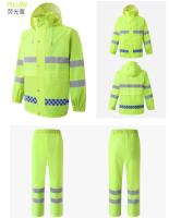 China Reflective PPE Safety Wear Waterproof Double Layer Adult Split Raincoat Overalls for sale