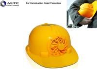 China Work PPE Safety Helmet Light 51-61cm Solar Power Fan Rechargeable LED Lights for sale