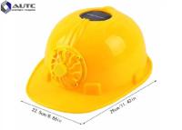 China Work PPE Safety Helmet Light 51-61cm Solar Power Fan Rechargeable LED Lights for sale