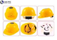China Work PPE Safety Helmet Light 51-61cm Solar Power Fan Rechargeable LED Lights for sale