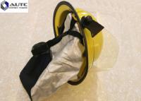 China Fire Construction Safety Helmets Face Shield Yellow Polyamine Flame Retardant for sale