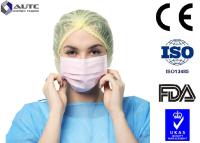 China 3 Ply Blu Medical Face Mask Prevent Dust Blue White For Cough Germs Illness for sale