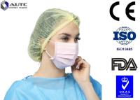 China 3 Ply Blu Medical Face Mask Prevent Dust Blue White For Cough Germs Illness for sale
