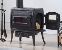 China American Style Wood Burning Real Fire Fireplace European Style Retro Cast Iron Wood Burning Heater Household Heater for sale