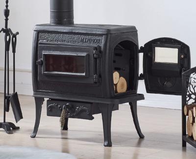 China American Style Wood Burning Real Fire Fireplace European Style Retro Cast Iron Wood Burning Heater Household Heater for sale