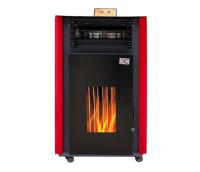 China 2022 New Biomass Pellet Heating Furnace Commercial Smokeless Heating Furnace Water Heater True Fire Fireplace for sale