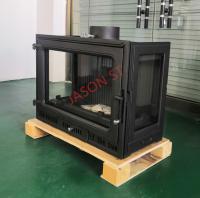 China Wood Burning Stove Wood Burning Cast Iron Built-In Wood Burning Fireplace Embedded Heating Real Fire Stove for sale