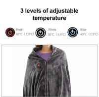China Electric Outer Shawl Blanket Coral Velvet Warm Wrap Cape Cloak Usb Charging Heating Blanket Cold Insulation Blanket for sale