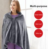 China Electric Outer Shawl Blanket Coral Velvet Warm Wrap Cape Cloak Usb Charging Heating Blanket Cold Insulation Blanket for sale