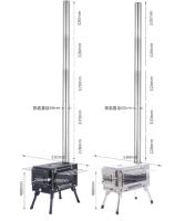 China New Type Stainless Steel Firewood Stove Outdoor Barbecue Stove Small Portable Heating Stove for sale