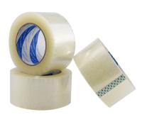 China 45um Thickness 100 Yard Transparent No Noise Hot Melt Adhesive Bopp Silent Packing Adhesive Tape for sale