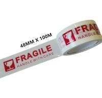 China 48mmx50/66/100m Express Packing Case Sealing Packing Belt Warning Fragile Tape BOPP Adhesive Tape for sale