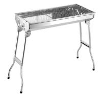 China Thickened Large Stainless Steel Barbecue Outdoor Folding Barbecue BBQ Portable Barbecue for sale