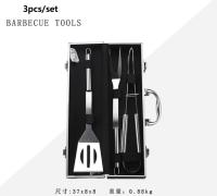 China Outdoor/Domestic Barbecue Toolbox Set, Stainless Steel Grill Set, Fork, Spatula, Clamp, Brush for sale