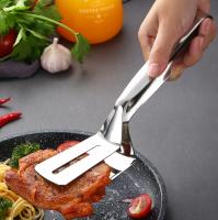 China SUS 304 Stainless Steel Steak Clip Fried Steak Food Clip Barbecue Tool Bread Clip Food Clip for sale