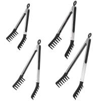China 12 Inch Household Stainless Steel Food Clip, Barbecue Clip, Silver High Temperature Resistant Non-Slip Special Clip for sale