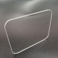 China Transparent Light Guide Sheet Borosilicate Square Round Corner Optical Glasses Window for sale
