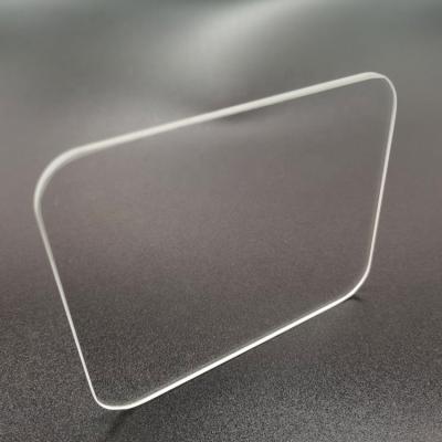 China Transparent Light Guide Sheet Borosilicate Square Round Corner Optical Glasses Window for sale