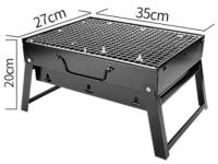 China 35*27*19.5cm Outdoor Portable Folding Grill Bbq Camping Grill Small Charcoal Grill for sale