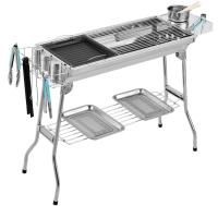 China 73*33.5*70cm Barbecue Outdoor Stainless Steel Barbecue Grill BBQ Carbon Grill Portable Folding Grill for sale
