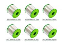 China 800G/Roll Diameter 0.5mm-1.5mm Lead-Free Tin Wire Rosin Solid Core Solder Wire For Electrical Soldering Welding for sale