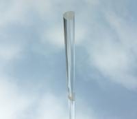 China K9 Optical Glass Semi-Cylindrical Light Guide Rod for sale