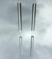 China Semi Cylindrical  K9 Optical Glass Light Guide Rod Shaped Customization for sale