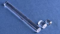 China Uncoated  Fiber Optic Transparent Quartz Rod 10mm Diameter for sale