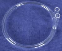 China 45mm  Transparent Quartz Spiral Tube Quartz Elbow Condenser Tube for sale