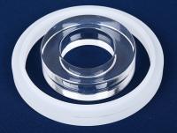 China Slotted Perforated Quartz Flange Ring  AR Coating for sale