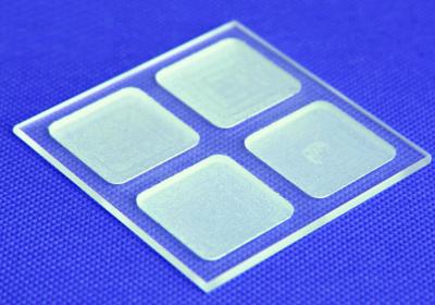 China Perforated Slotted Quartz Glass, Quartz Plate Shaped Channel Frame for sale