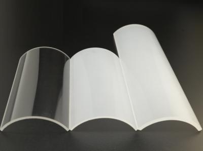 China Smooth Frosted Curved Quartz Plate High Temperature Resistant Transparent Quartz Plate for sale