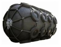 China Cylindrical Pneumatic Fender With Chain+Tire Type 3300 X 6500mm for sale