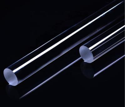 China Optical Glass Transparent Fused High Purity Quartz Rod Of Different Size Clear Quartz Rod for sale
