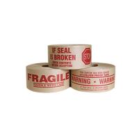 China Water Activated Black Paper Packing Self Logo Tape Adhesive Tape Brown Fragile Kraft Tape Eco Friendly for sale