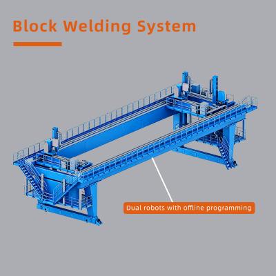 China Fully Automatic Block Robot Welding System with Obstacle Avoidance Intelligence and Multi-Robot Synchronization for Shipbuilding for sale