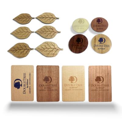 China Wooden Hotel RFID Key Cards 1.2mm Thickness 13.56MHz Frequency Programmable Access Control Cards for sale