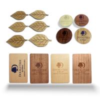 China RFID Wooden Hotel Key Card 13.56MHz ISO14443A Matt or Glossy Finish 85.6x54mm for sale