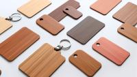 China Wooden RFID Hotel Key Cards 86x54mm 1.1-1.2mm Thickness with 100,000 Write Cycles and 13.56MHz Frequency for sale