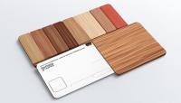 China Wooden RFID Hotel Key Cards 86x54mm 1.1-1.2mm Thickness with 100,000 Write Cycles and 13.56MHz Frequency for sale