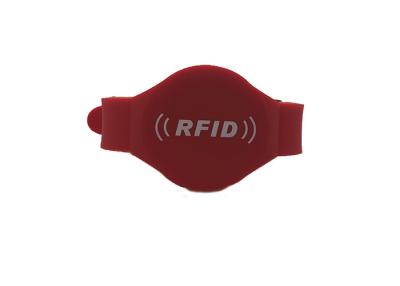 China M5 Chip Silicone RFID Access Control Wristbands ISO14443A ISO15693 Standard for sale