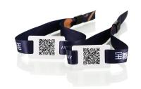 China Disposable Fabric RFID Wristband NFC Chip 250x25mm for Events and Festival Access Control for sale