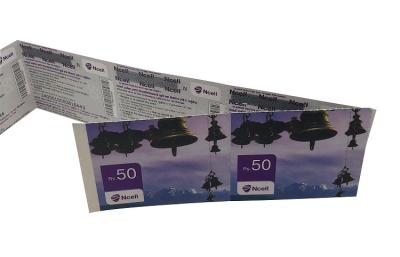 China NFC RFID Paper Ticket 85x54mm ISO14443A Protocol with 13.56MHz Frequency for Train Transportation for sale