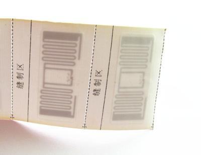 China 50x35mm Woven UHF RFID Label Tag ISO18000-6C with 10-Year Data Retention for Apparel Management for sale