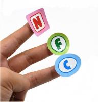 China OEM Printable Paper NFC Tag Sticker 25mm ISO14443A with 10cm Read Range and -40°C to 85°C Temperature Rating for sale