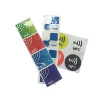 China Custom Printed NFC Sticker Tags 25mm Diameter with 1-10cm Reading Distance and -40°C to 85°C Temperature Range for sale