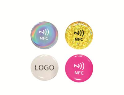 China PET PVC Micro NFC Epoxy Tag Stickers ISO14443A 13.56MHz 0.25mm Thickness for Marketing and Access Control for sale
