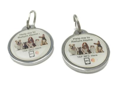 China NFC Animal ID Tags RFID Pet Key Ring with 213/215 Chip, 13.56MHz Frequency and 2-5cm Reading Range for sale