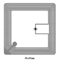 China D25mm HF RFID Inlay Tag 13.56MHz ISO 14443A Classic 1K with 0.07mm Thickness and 1.5-3cm Range for sale