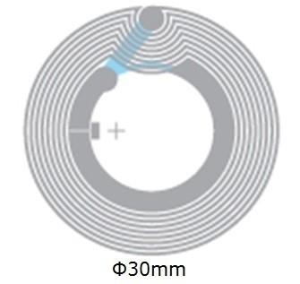 China 33mm Diameter RFID Wet Inlay with SLI/NFC Chip - 13.56MHz Frequency, 0.07mm Thickness for Contactless Applications for sale
